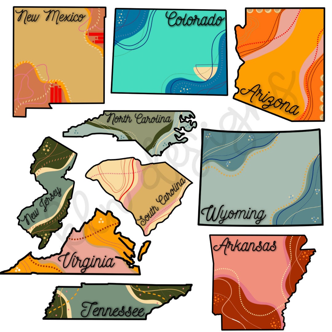 United States Stickers | State Stickers | Decals | 50 States | State ...