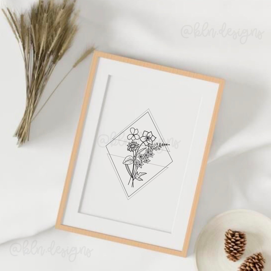 Custom Birth Flower Print | 2-8 Birth Flower Grouping | Customizable ...