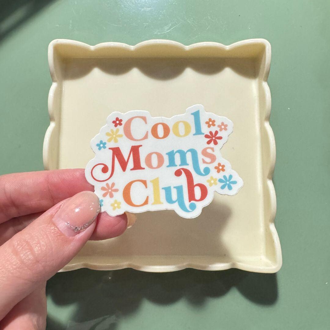 Cool Mom's Club, Sticker, Cool Mom Sticker, Decals, Laptop Sticker ...