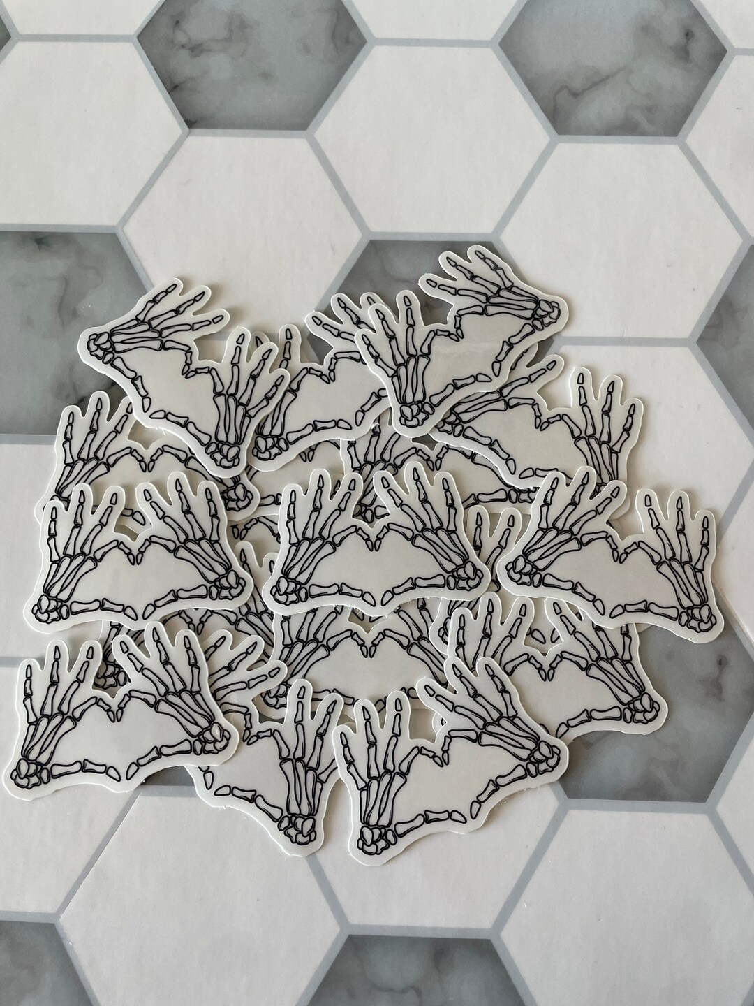 Sticker | Heart Hand Sticker | Skeleton Hand Sticker | Decals | Heart ...