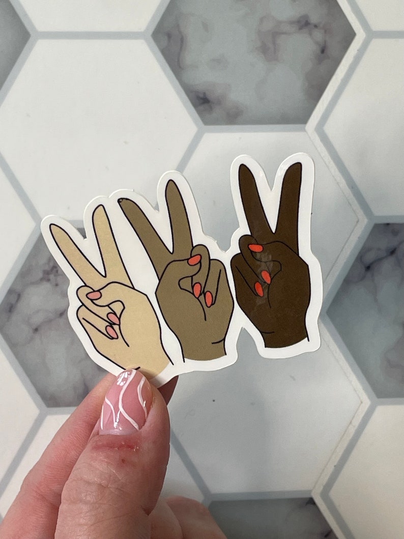 Peace Sign Sticker | Sticker | Peace Sign Hand | Peace Sticker ...