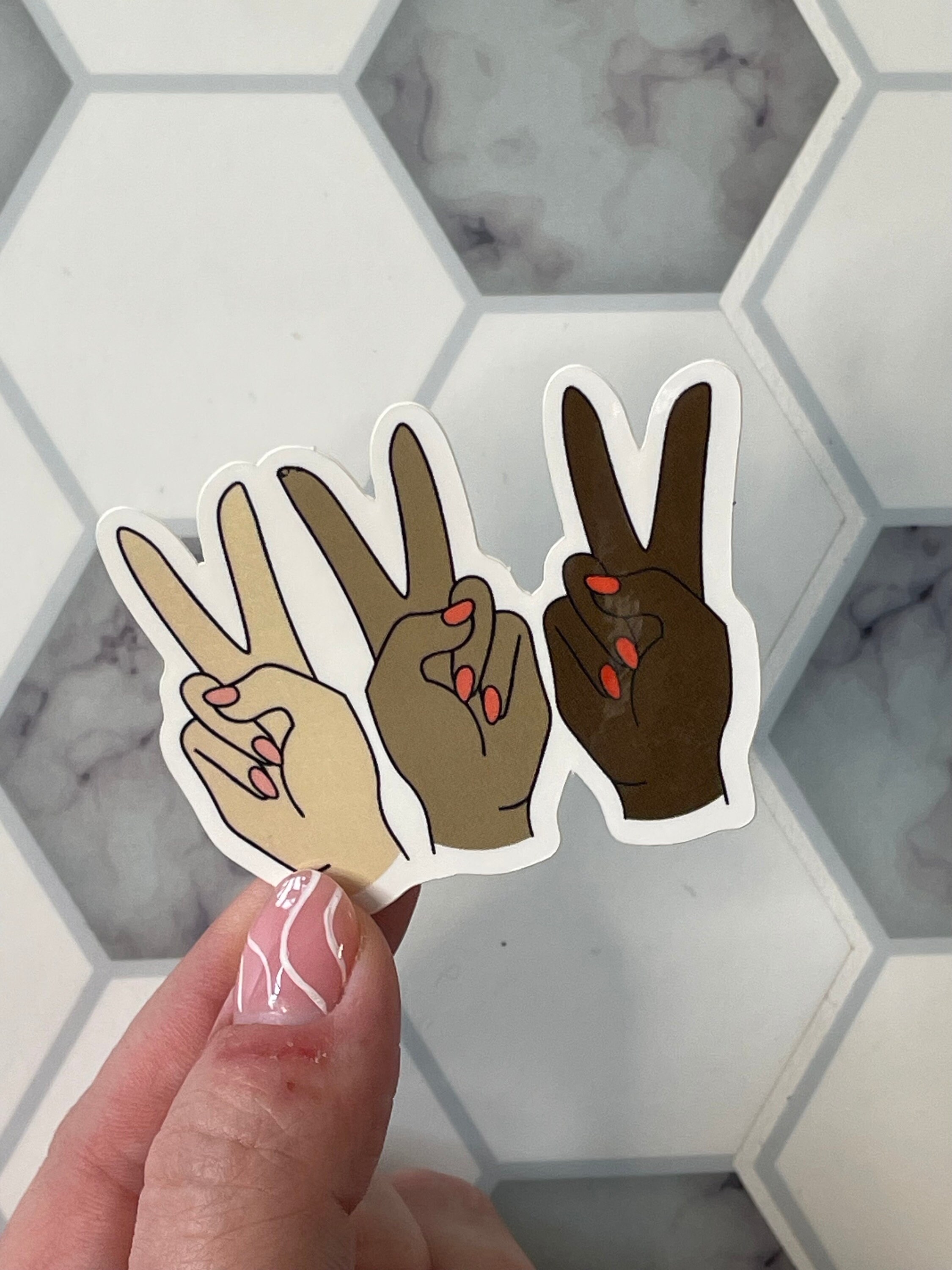 Peace Sign Sticker | Sticker | Peace Sign Hand | Peace Sticker ...