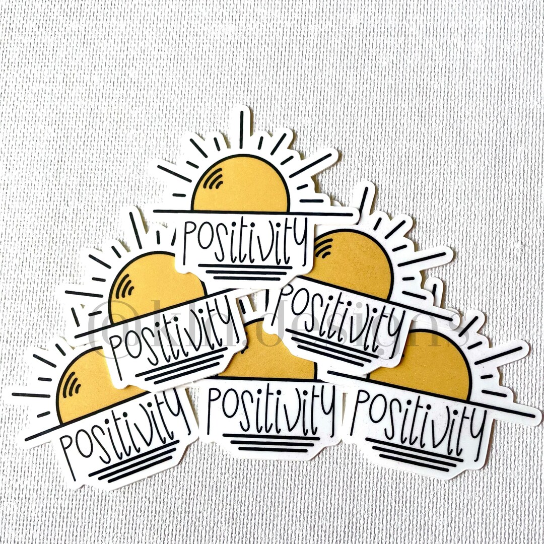Positivity Sticker | Positivity | Decal Sticker | Laptop Sticker | Sun ...