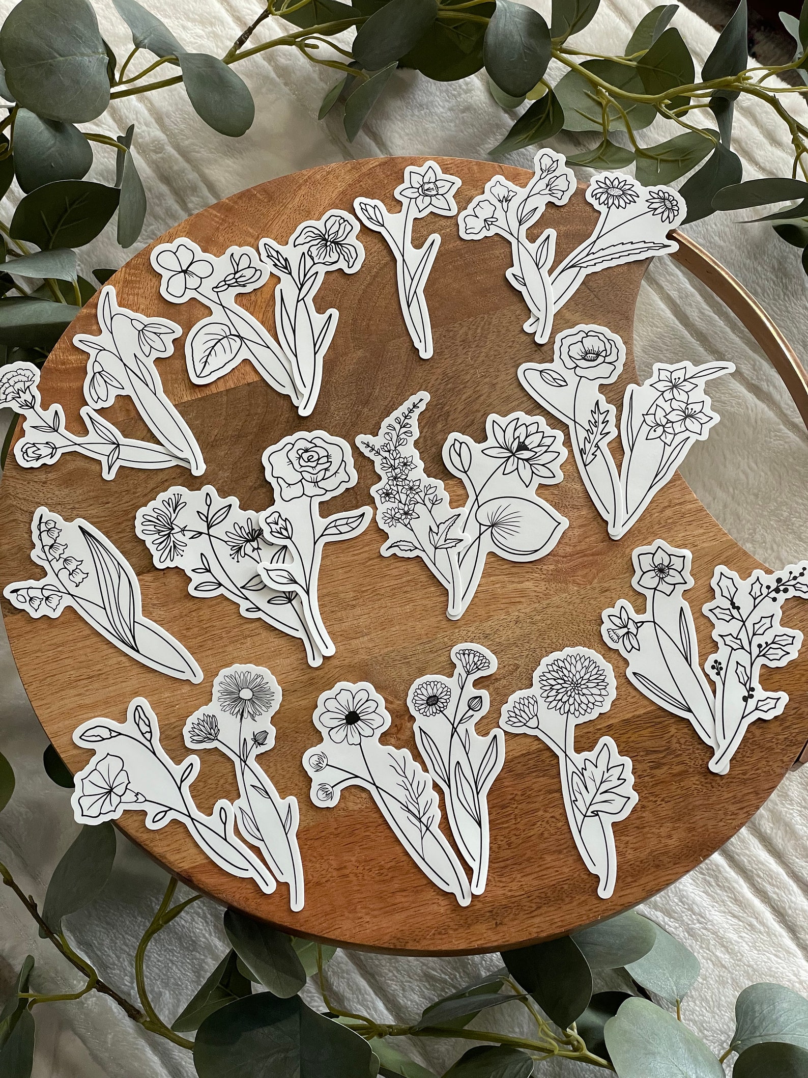 Birth Flower Stickers | Flower Stickers | Birth Flower - Etsy