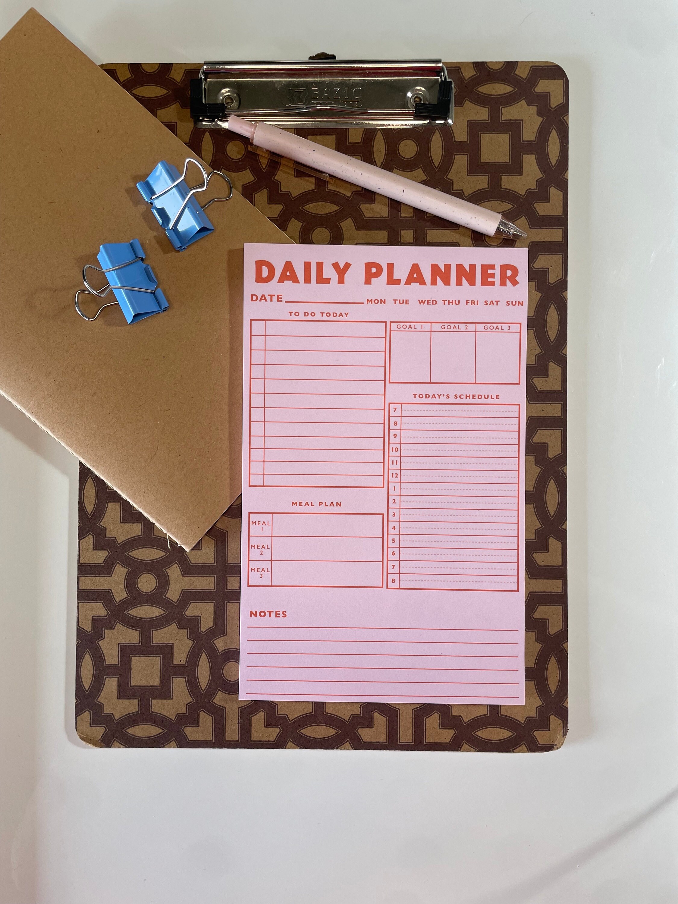 Daily Planner Notepad to Do List Notepad 50 Sheet Planner Hourly ...
