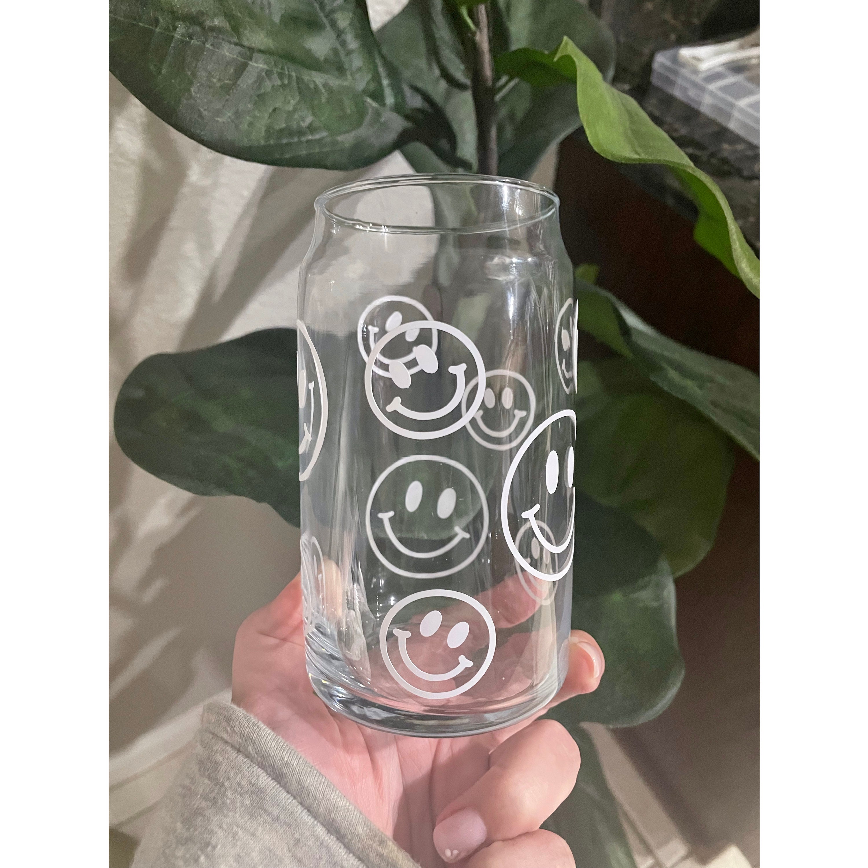 Smiley Face Beer Can Glass | Beer Can Glass | Smiley Face Glass Cup ...