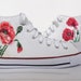 Custom Poppy Flower Shoes, Hand Painted Red Poppies Floral Shoes - Etsy