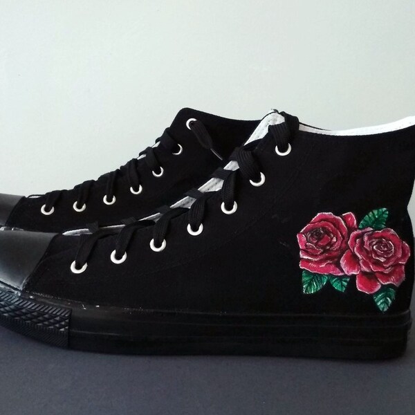Red Rose Shoes - Etsy