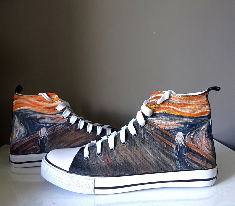 Custom Edvard Munch the Scream Shoes Hand Painted the Scream - Etsy
