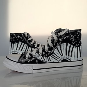 Custom Music Notes Shoes, Hand Painted Piano Shoes - Etsy