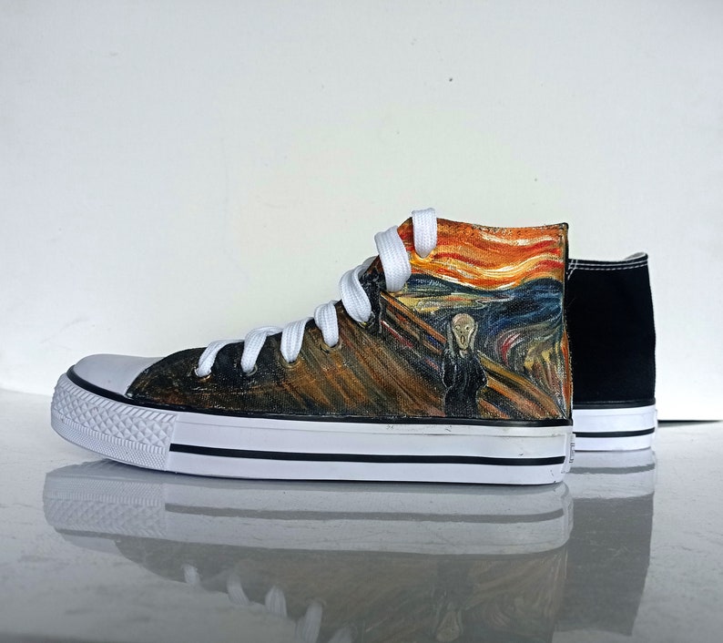 Custom Edvard Munch the Scream Shoes Hand Painted the Scream - Etsy
