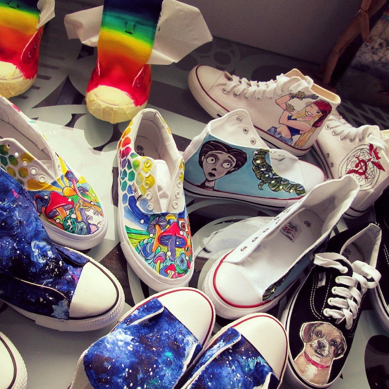 Hand Painted Shoes - Etsy