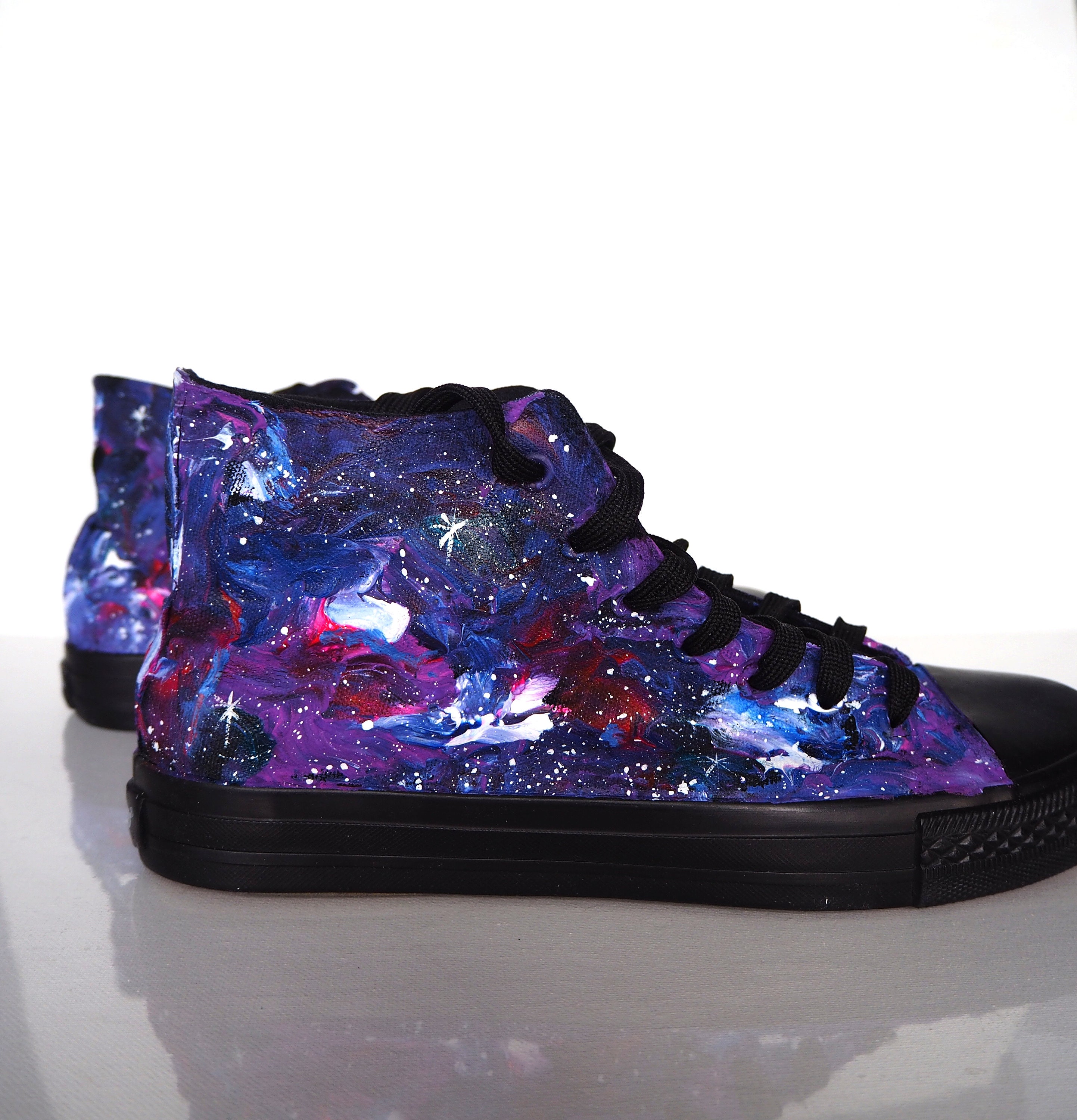 Hand Painted Purple Galaxy Shoes Custom Galaxy Converse | Etsy