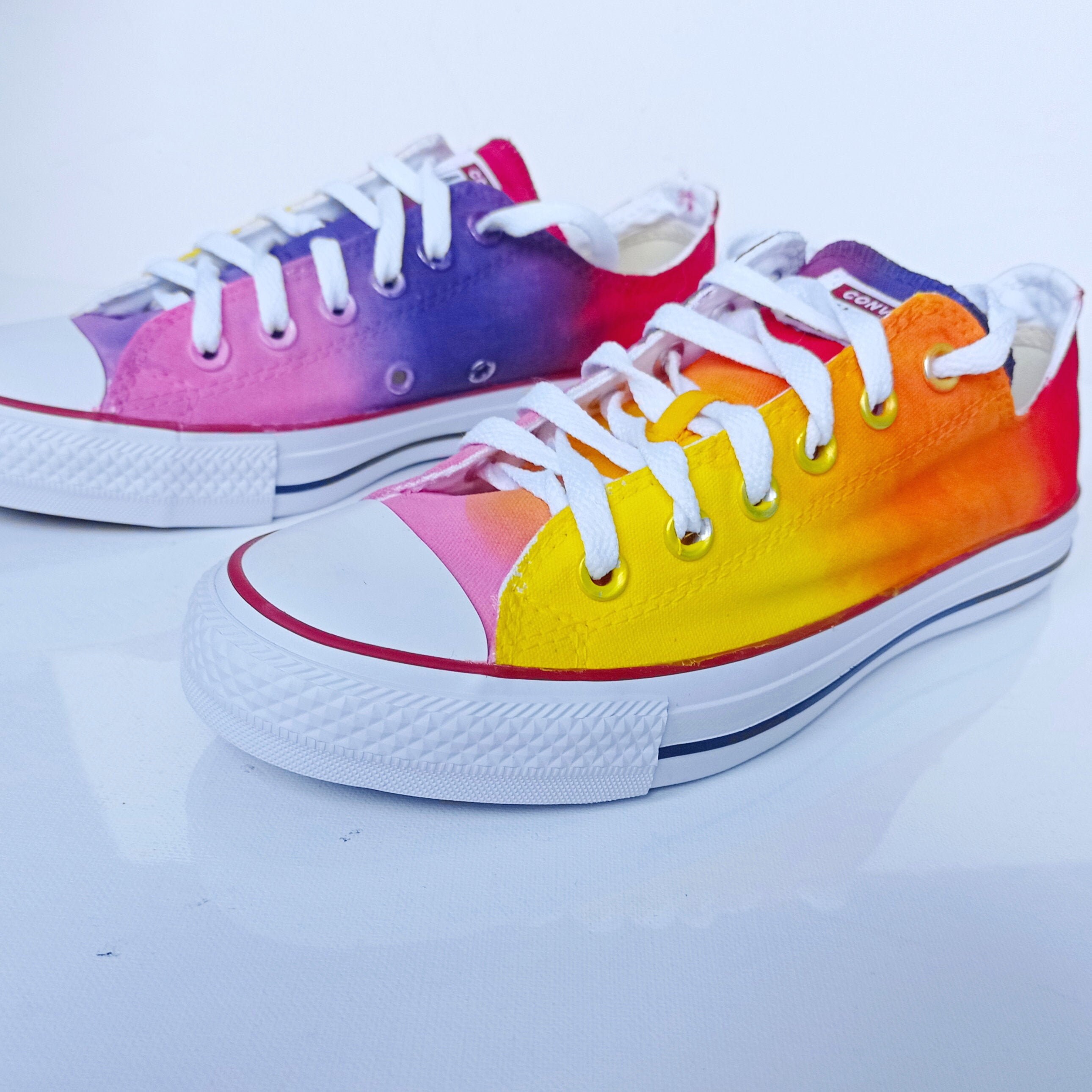 Custom Hand Painted Rainbow Shoes, Rainbow Sneakers - Etsy