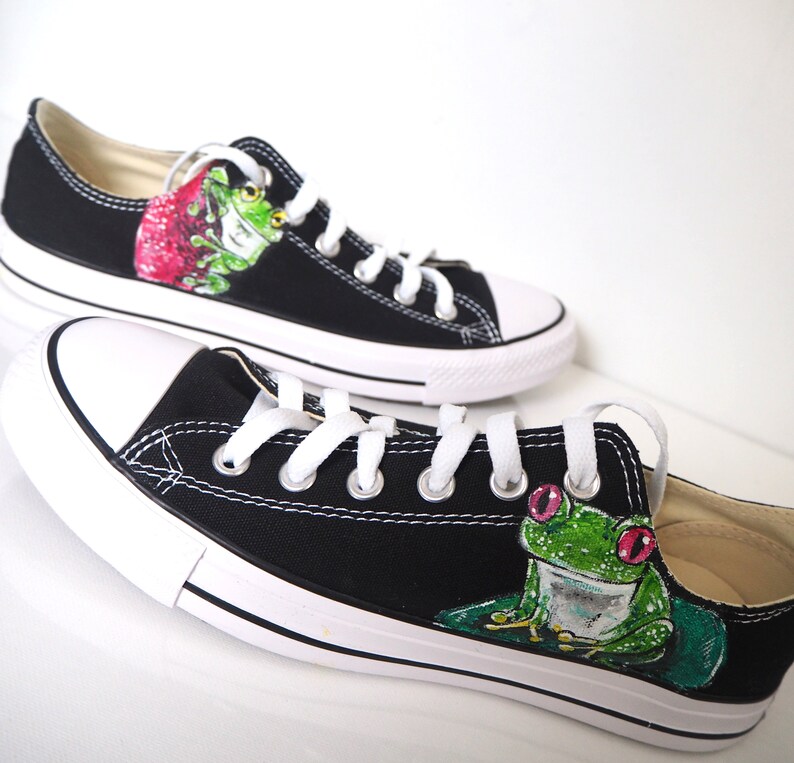 Custom Hand Painted Frog Shoes Animal Lover Gift Woodland - Etsy UK