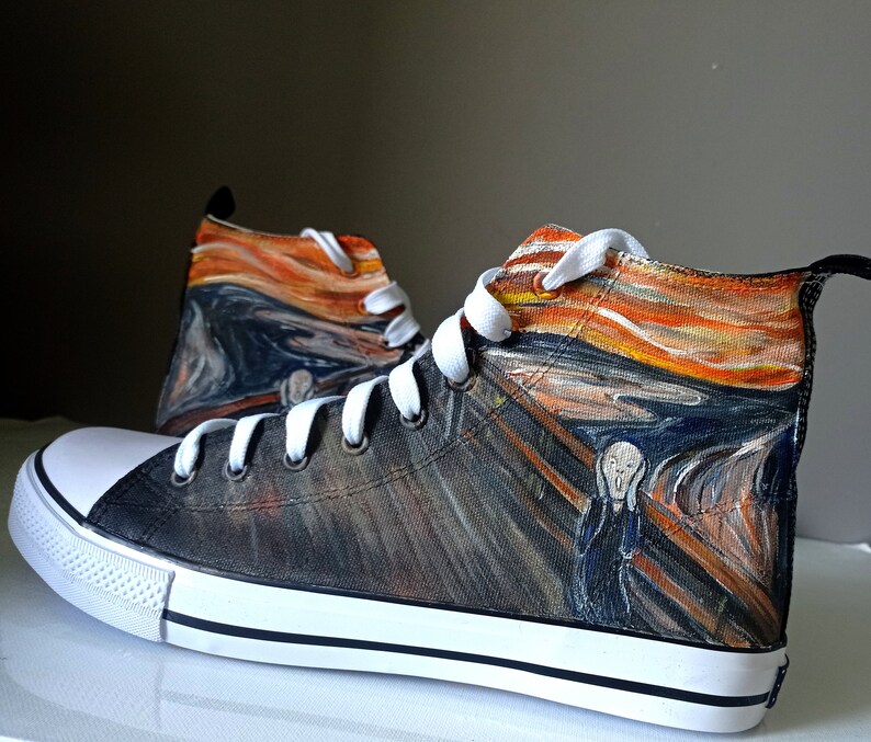 Custom Edvard Munch the Scream Shoes Hand Painted the Scream - Etsy