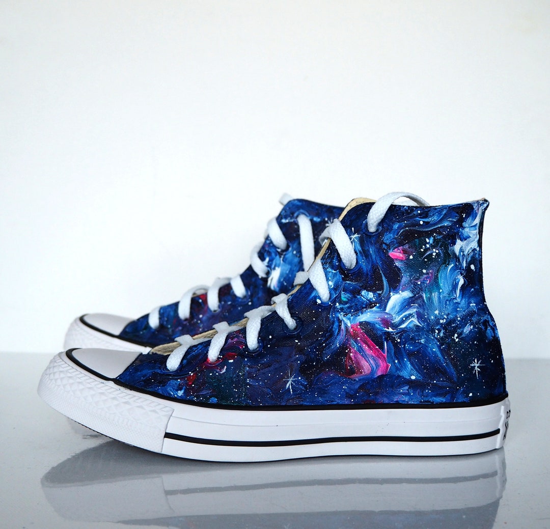 Hand-painted Custom Galaxy Shoes: Celestial Canvas Shoes - Etsy