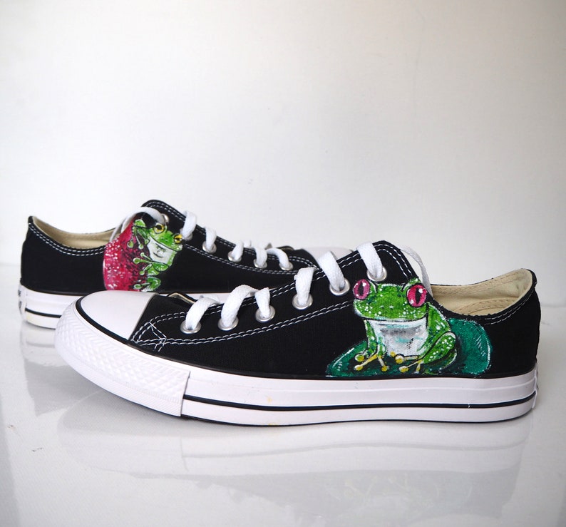 Custom Hand Painted Frog Shoes Animal Lover Gift Woodland - Etsy UK