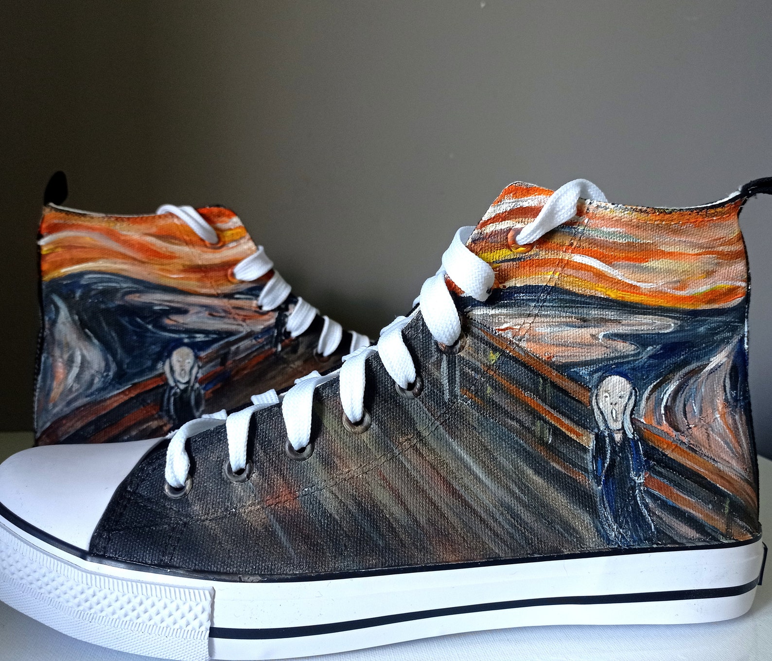 Custom Edvard Munch the Scream Shoes Hand Painted the Scream - Etsy