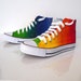 Custom Hand Painted Rainbow Shoes, Rainbow Sneakers - Etsy