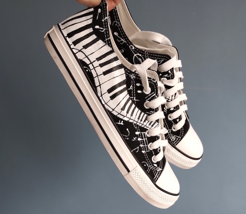 Custom Music Notes Shoes Hand Painted Piano Shoes - Etsy