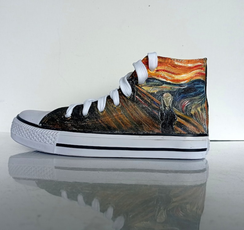 Custom Edvard Munch the Scream Shoes Hand Painted the Scream - Etsy