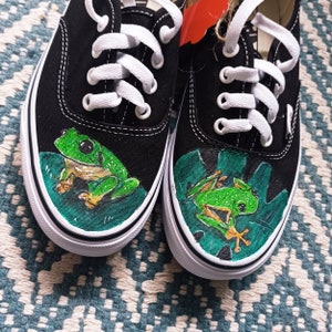 Custom Hand-painted Frog Shoes: Animal Lover Gift - Etsy