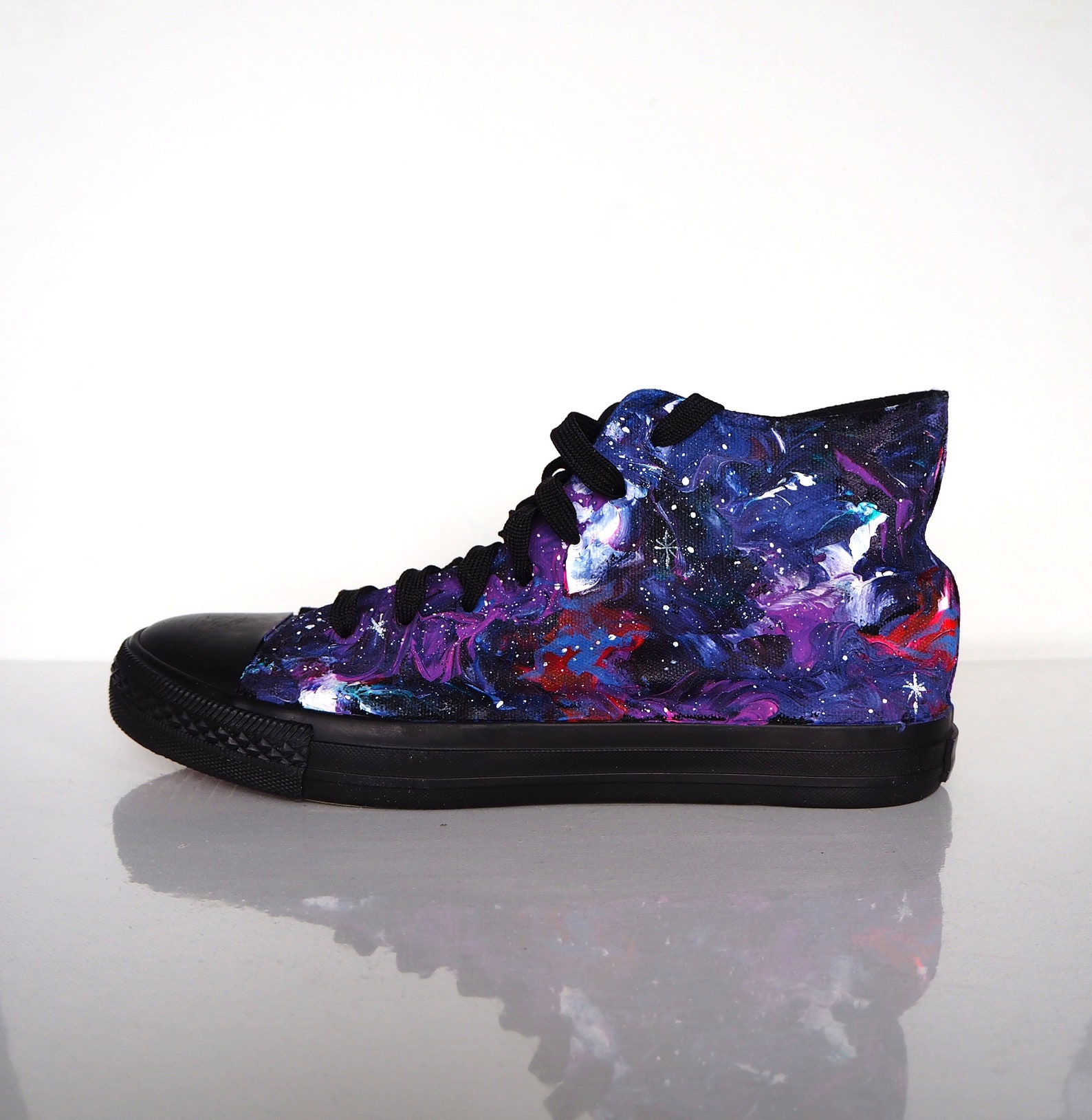 Hand Painted Purple Galaxy Shoes Custom Galaxy Sneakers - Etsy