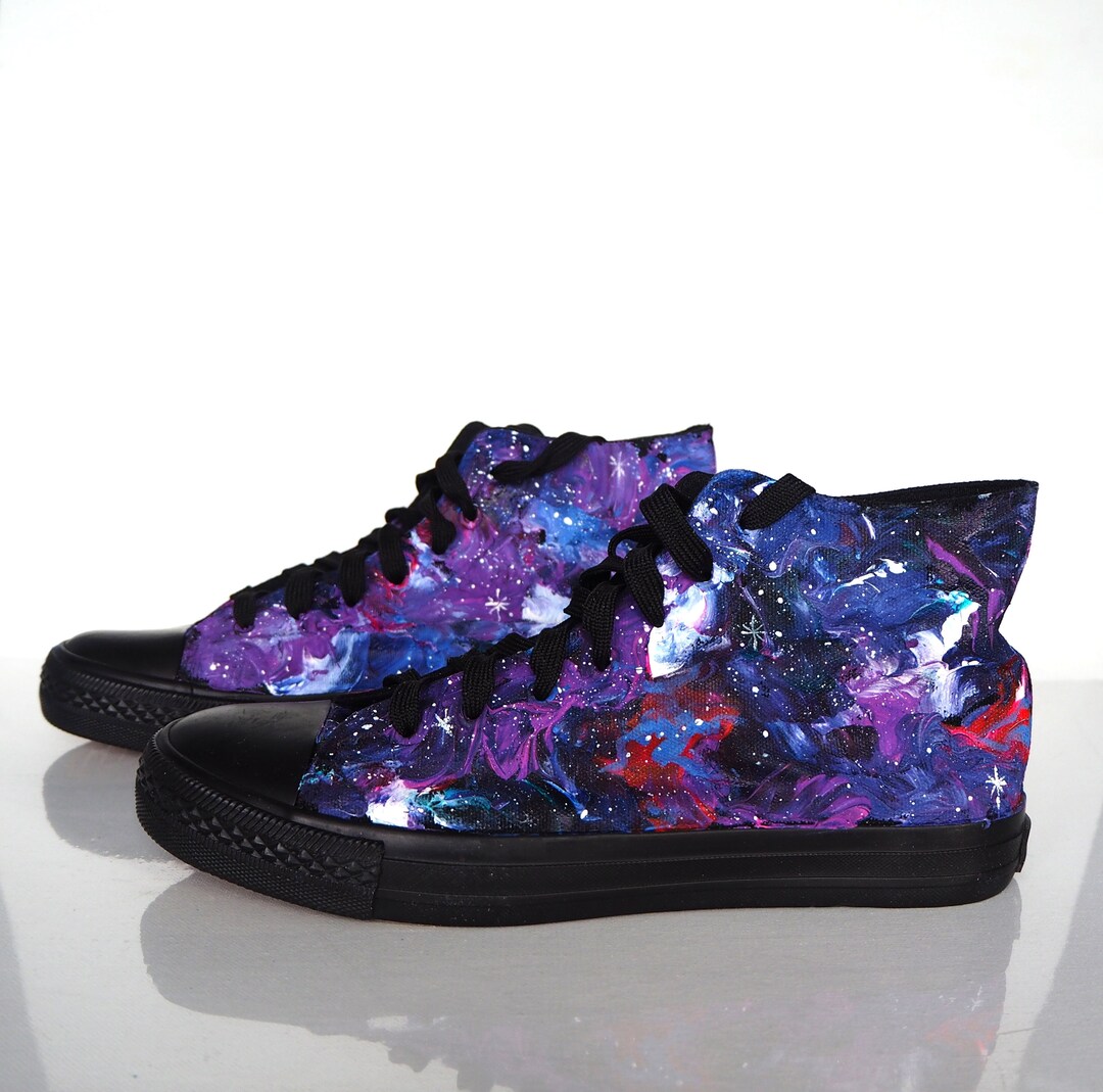 Hand Painted Purple Galaxy Shoes Custom Galaxy Sneakers - Etsy