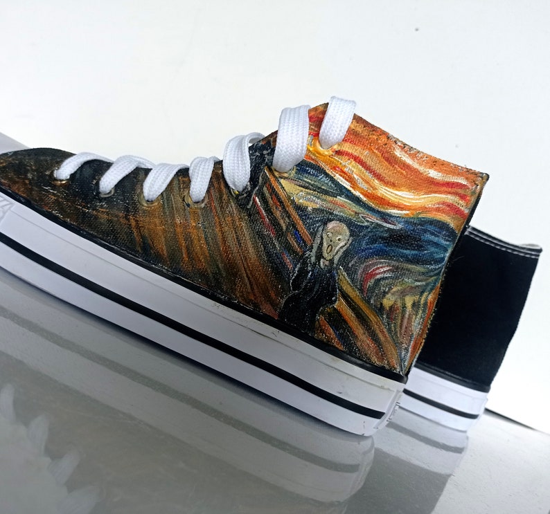Custom Edvard Munch the Scream Shoes Hand Painted the Scream - Etsy