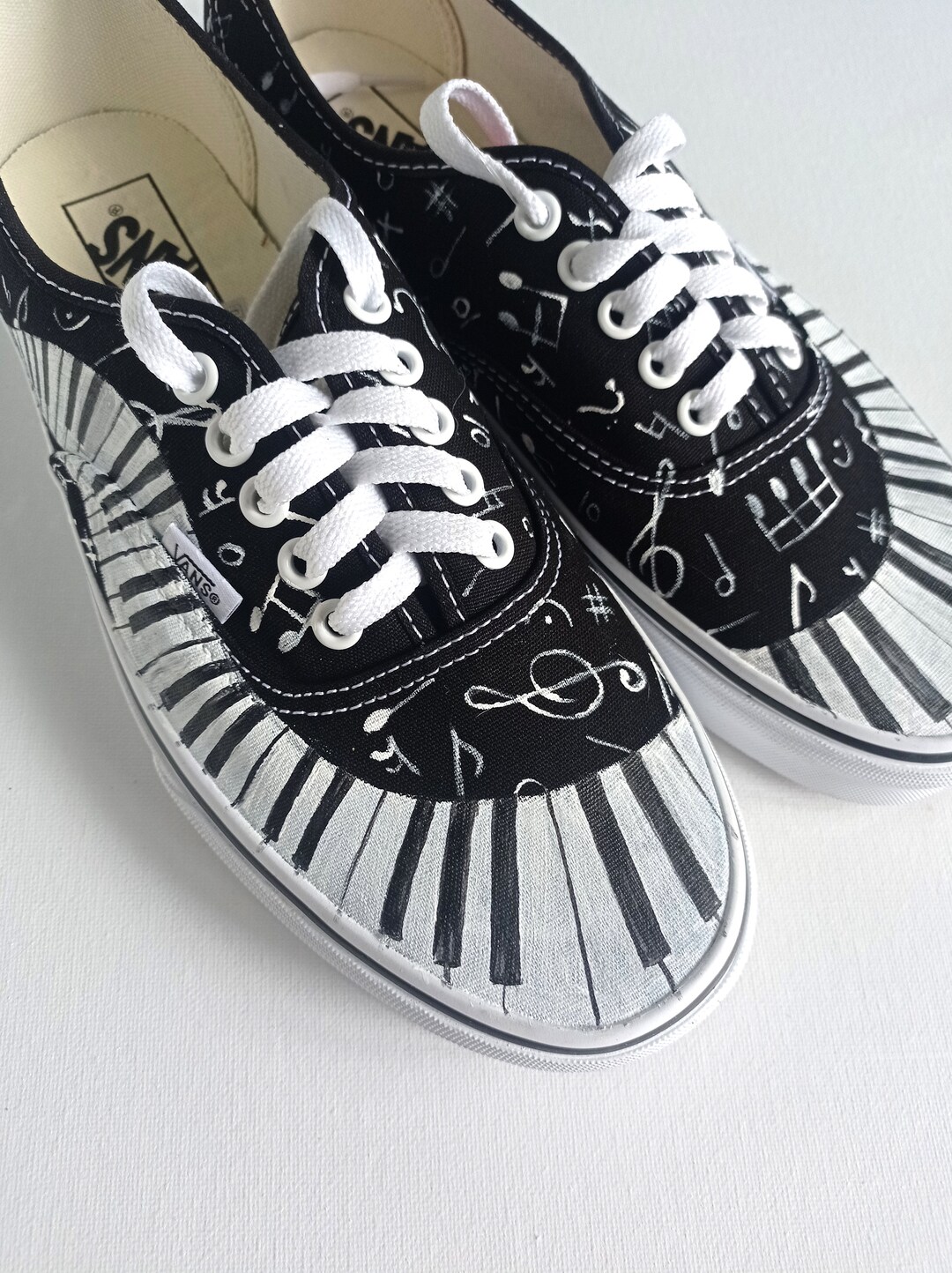 Personalized Hand-painted Music Note Shoes: Unique Gift for Pianists ...