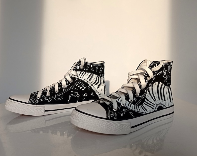 Custom Music Notes Shoes Hand Painted Piano Shoes - Etsy