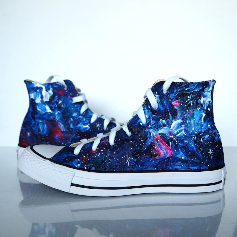 Hand-painted Custom Galaxy Shoes: Celestial Canvas Shoes - Etsy