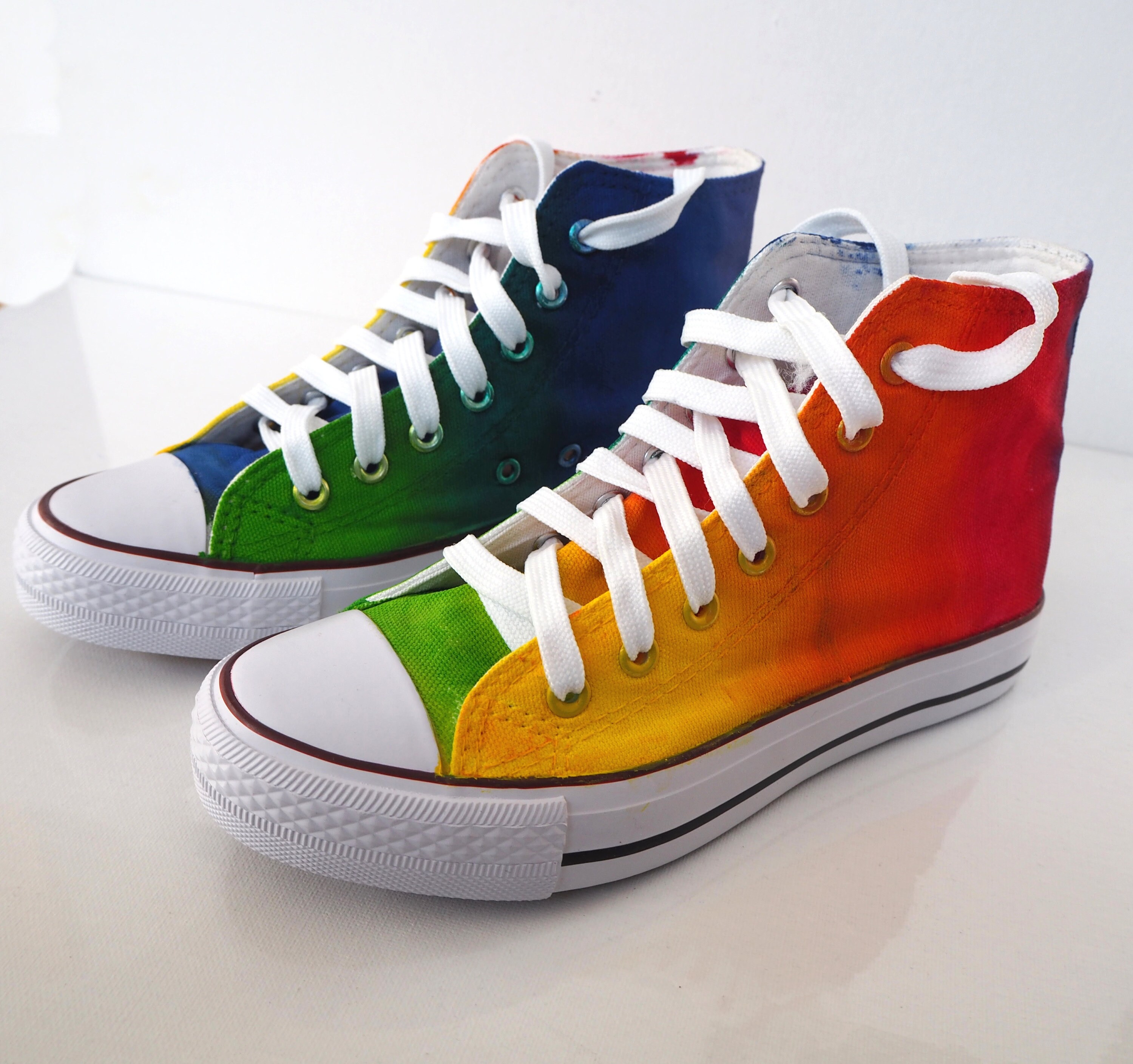 Custom hand painted rainbow shoes rainbow Converse custom | Etsy