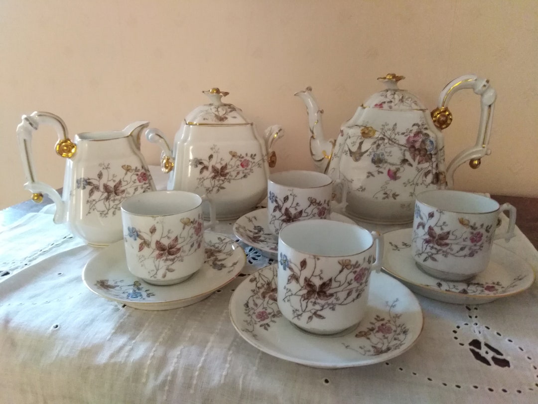 A French Coffee Set 11 Pieces , Vieux Paris , French Tableware, Art ...