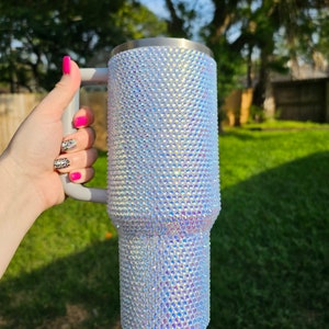 40oz Blue Opal Stanley I Rhinestone Stanley I Blue Opal Stanley - Etsy