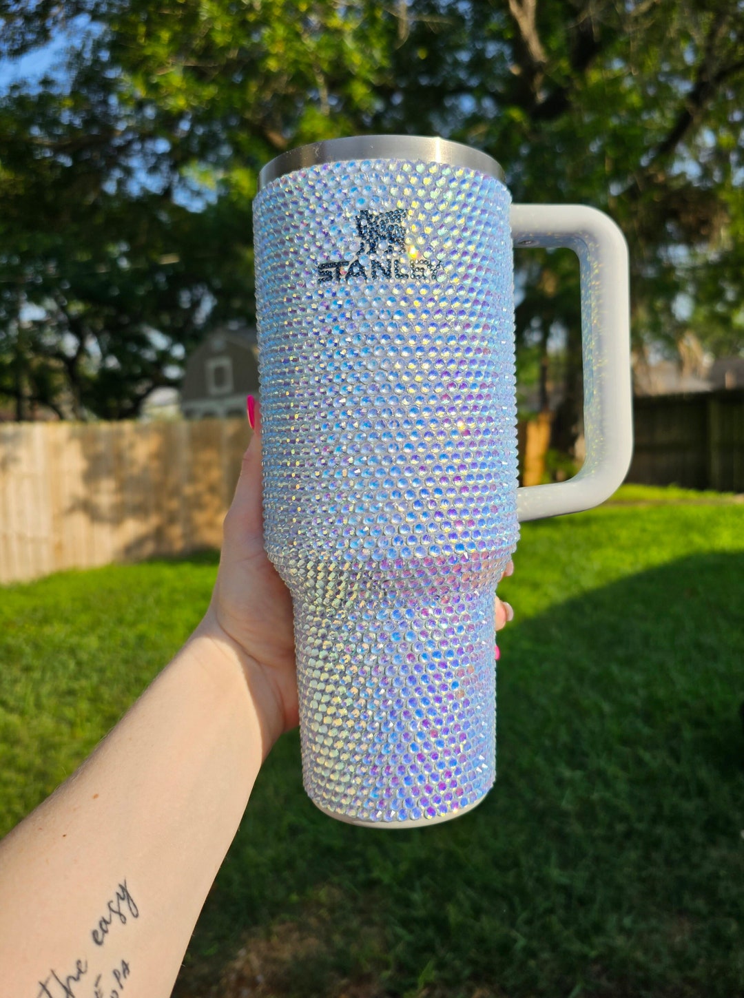 40oz Blue Opal Stanley I Rhinestone Stanley I Blue Opal Stanley - Etsy