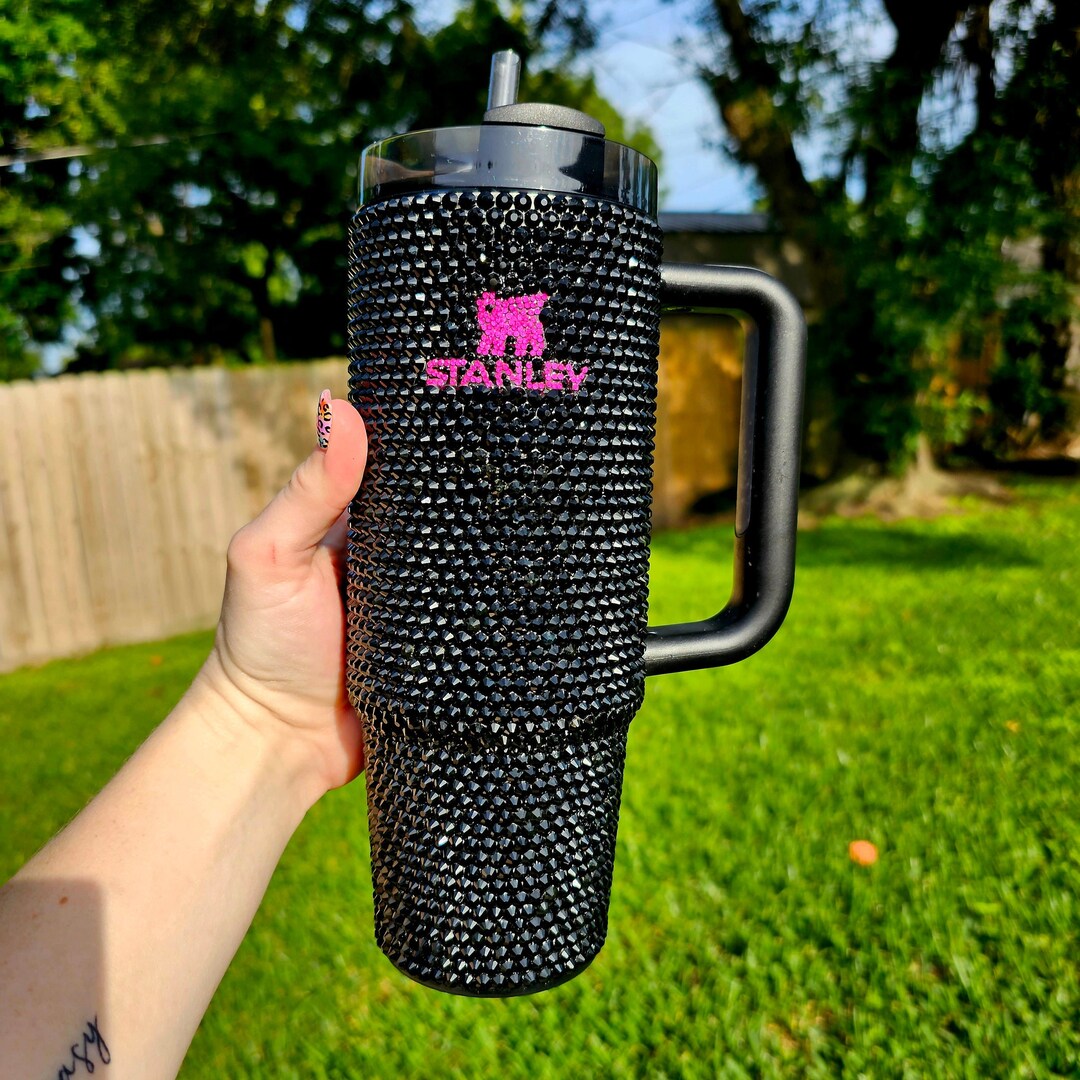 30oz Black and Pink Stanley I Stanley I Rhinestone Stanley - Etsy