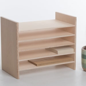 Stack A4 Paper Rack // Shelves Desktop Organizer Baltic - Birch Plywood ...