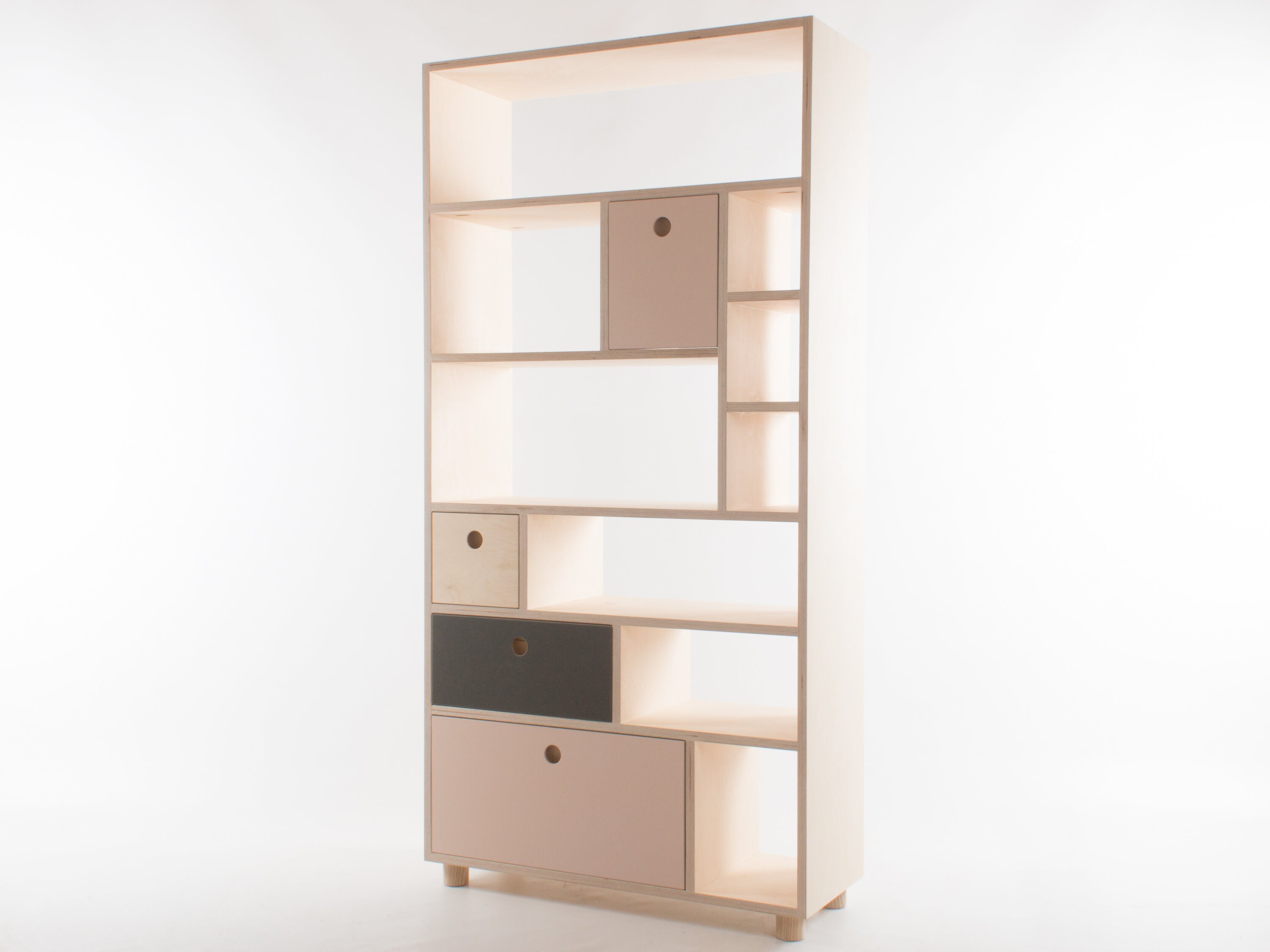 Bergen Tall Shelving Unit // Storage / Bookshelf With Drawers | Etsy