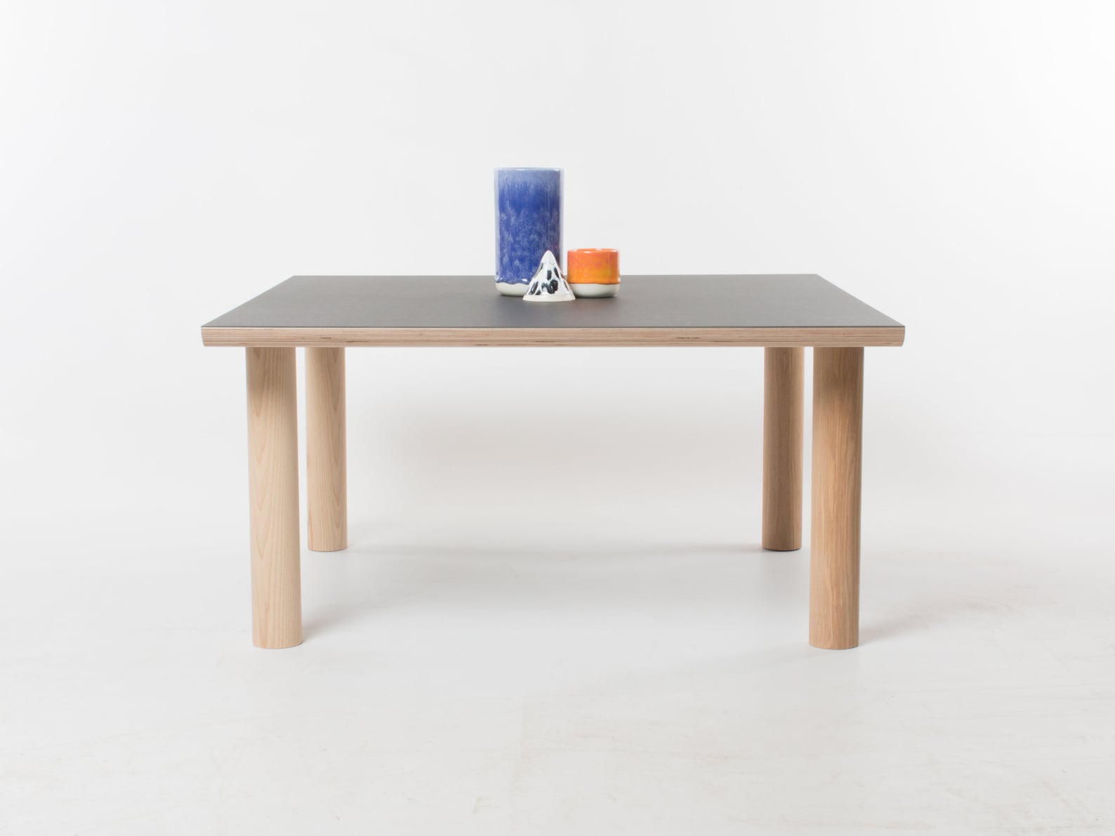 Kyoto Forbo Coffee Table // Floor Dining / Work / Solid Ash Dowel Legs ...