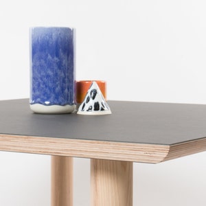 Kyoto Forbo Coffee Table // Floor Dining / Work / Solid Ash Dowel Legs ...