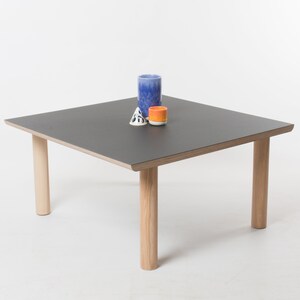 Kyoto Forbo Coffee Table // Floor Dining / Work / Solid Ash Dowel Legs ...