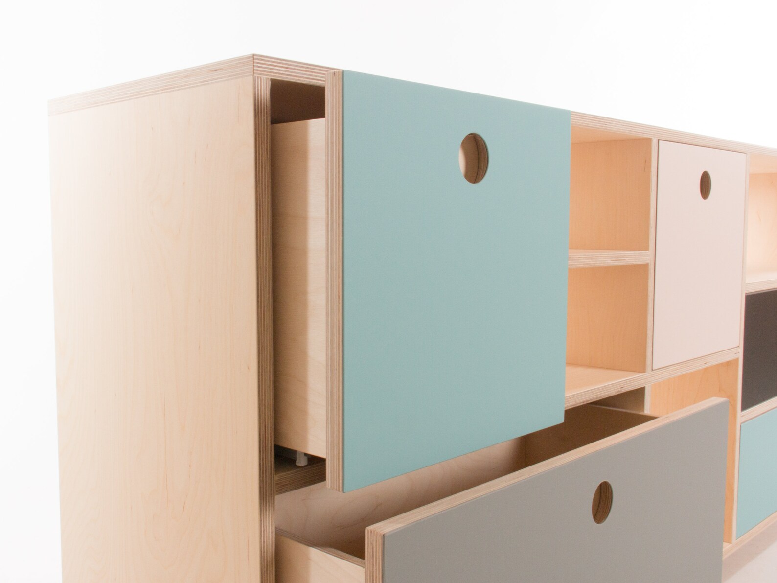 Umea Low Shelving Unit // Storage / Bookshelf With Drawers // - Etsy