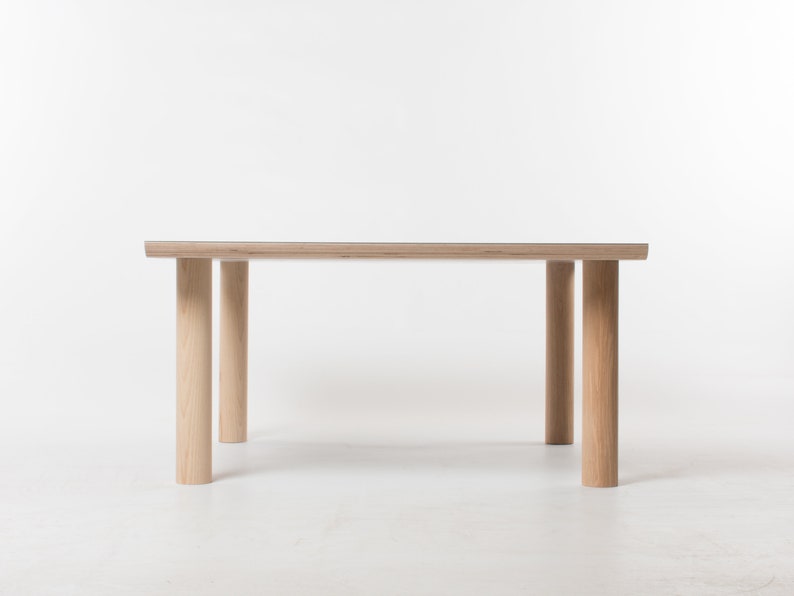 Kyoto Forbo Coffee Table // Floor Dining / Work / Solid Ash Dowel Legs ...