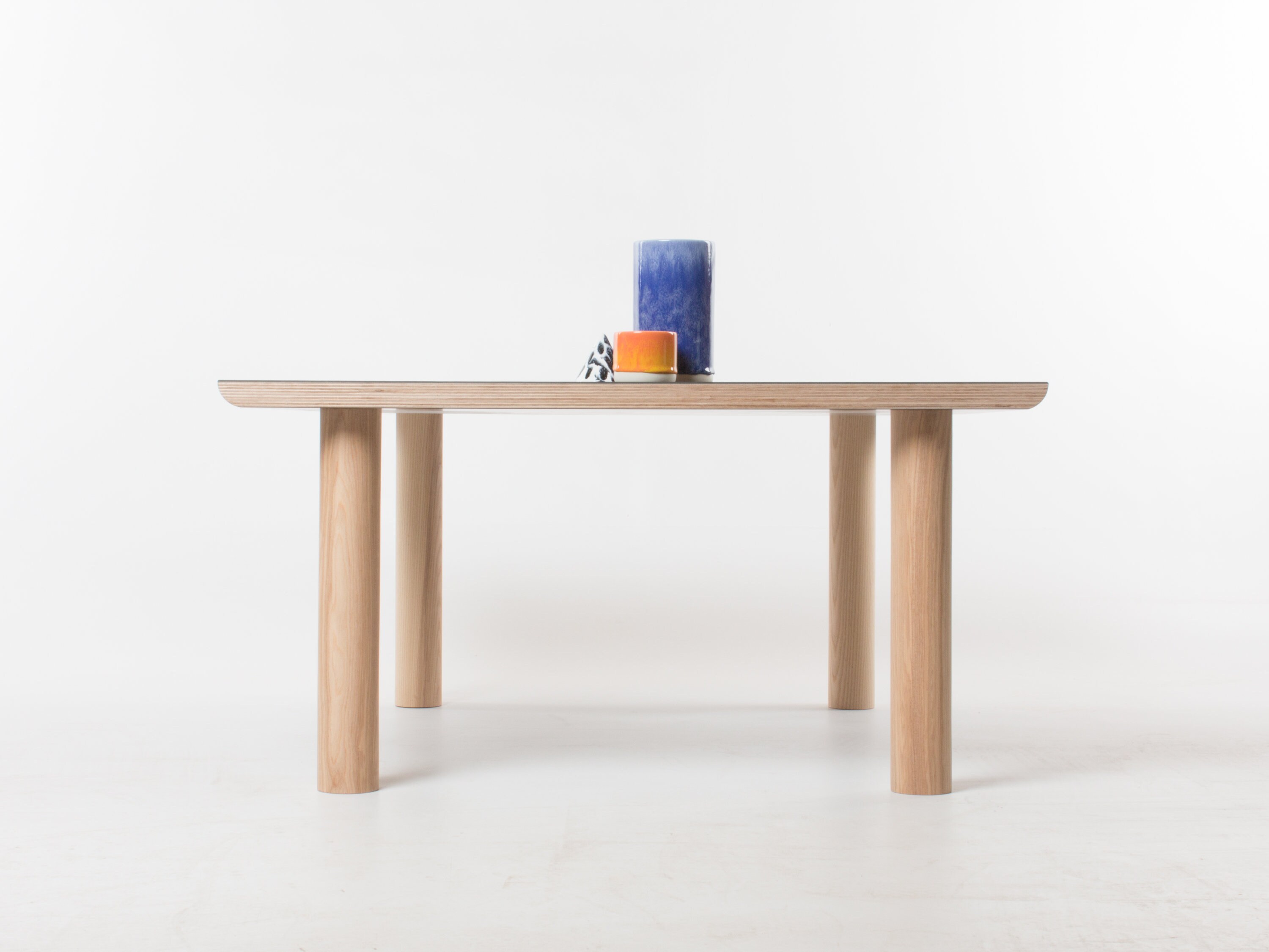 Kyoto Forbo Coffee Table // Floor Dining / Work / Solid Ash Dowel Legs ...