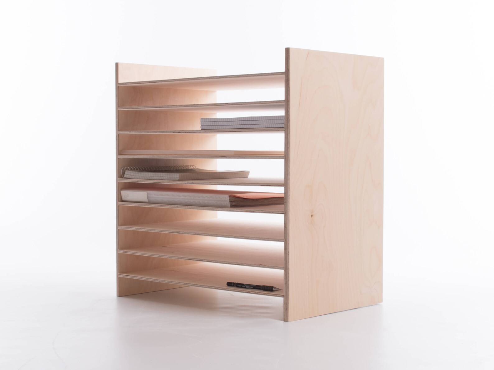 A3 Paper Rack / Shelves Desktop Organizer Baltic Birch | Etsy