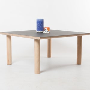 Kyoto Forbo Coffee Table // Floor Dining / Work / Solid Ash Dowel Legs ...
