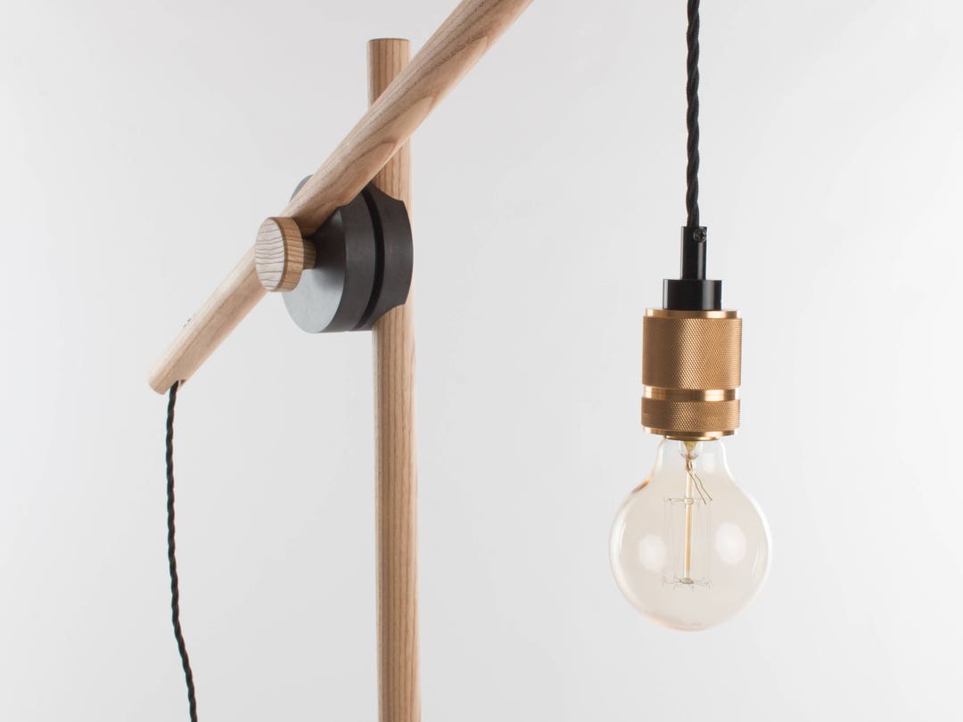 Crux Floor Lamp // Pendant Light Stand - Ash / Valchromat - Handmade ...