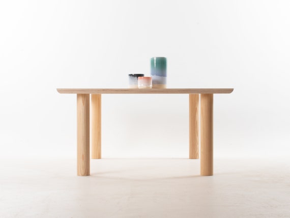 Kyoto Coffee Table Floor Dining Work Solid Ash Dowel Legs Birch Plywood Customise Design Materials Etsy